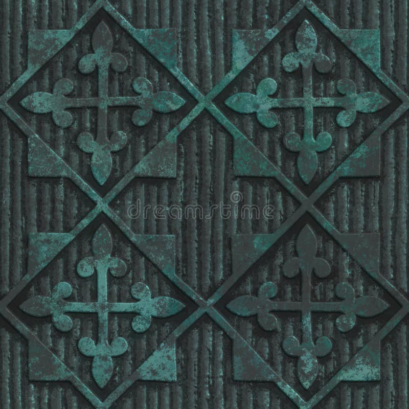 Copper Seamless Texture with Geometric Pattern on a Oxide Metallic ...