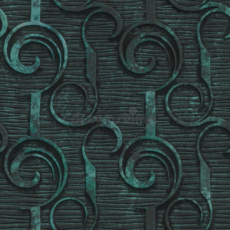 Copper Seamless Texture with Geometric Pattern on a Oxide Metallic ...