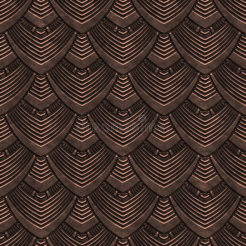Copper Seamless Texture with Pattern Stock Illustration - Illustration ...
