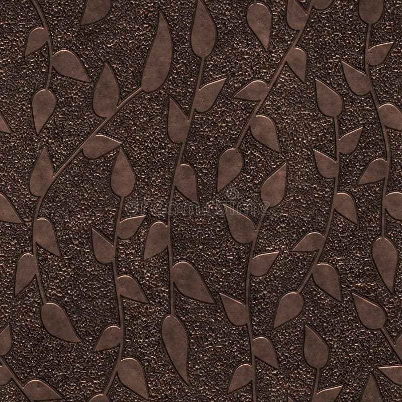 Copper Seamless Texture with Geometric Pattern on a Oxide Metallic ...