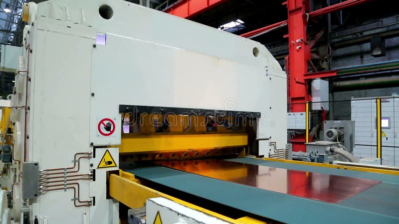 Copper sheet cutting line stock footage. Video of mechanical - 148872262