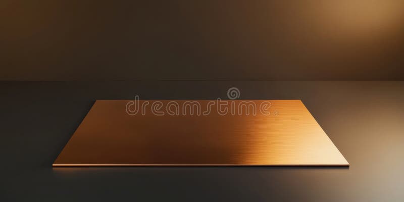 Copper Sheet on Dark Background Showcasing Industrial and Construction ...