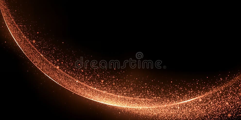 Copper Sparkle Wave Abstract Background Stock Illustration ...