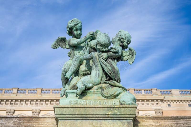 Copper Statues at Stockholm Royal Palace Stock Image - Image of ...