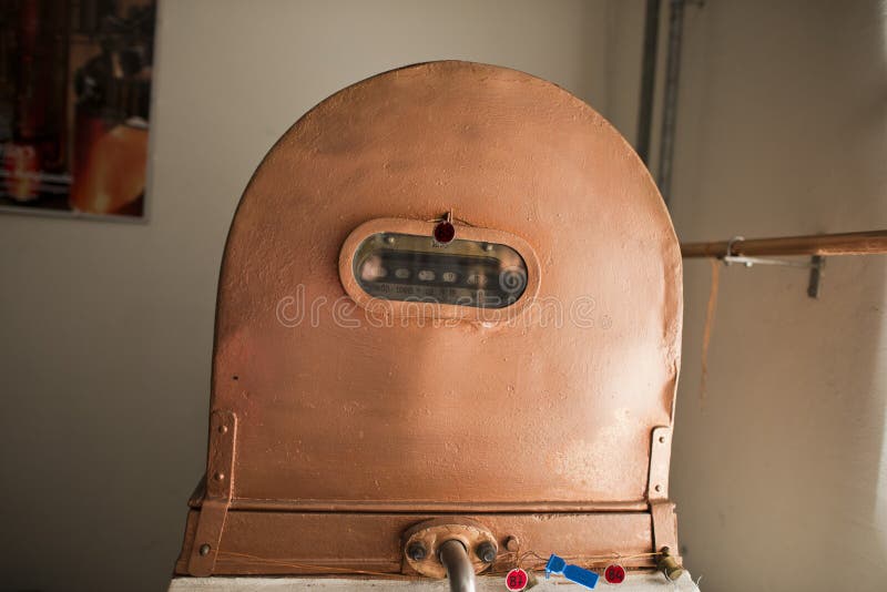 Copper Still Alembic Inside Distillery Stock Photo - Image of distill ...
