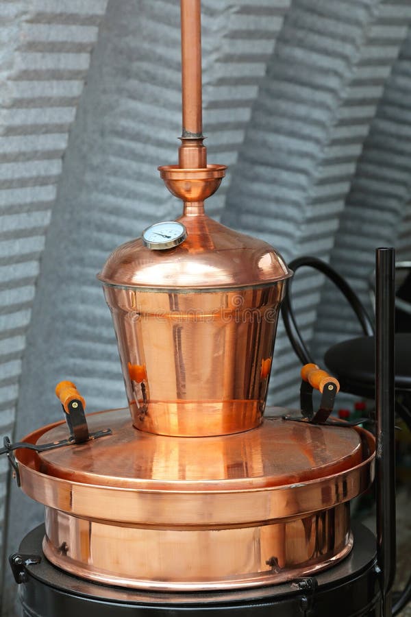 Copper still stock image. Image of vintage, metal, vessel - 42345209