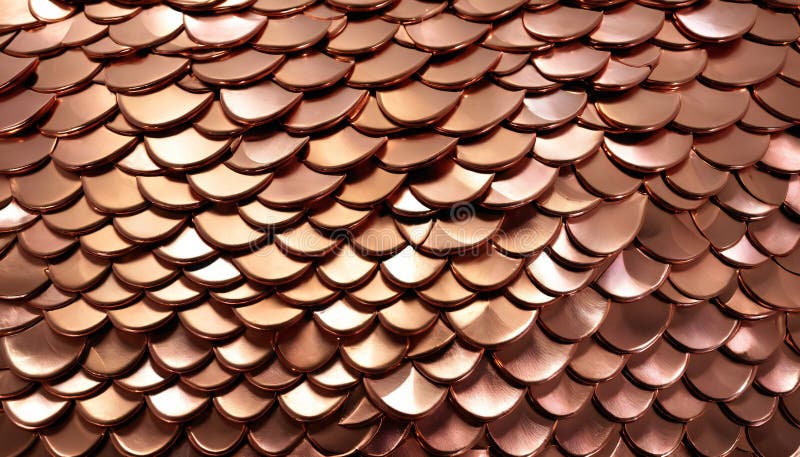 Copper Surface Resembling Fish Scales Stock Illustration - Illustration ...