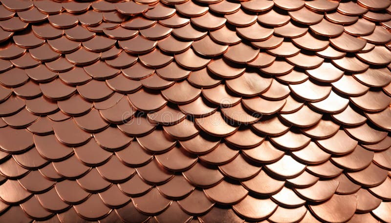 Copper Surface Resembling Fish Scales Stock Illustration - Illustration ...