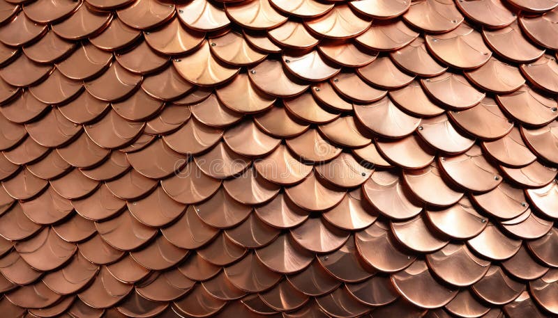 Copper Surface Resembling Fish Scales Stock Illustration - Illustration ...