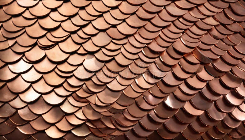 Copper Surface Resembling Fish Scales Stock Illustration - Illustration ...