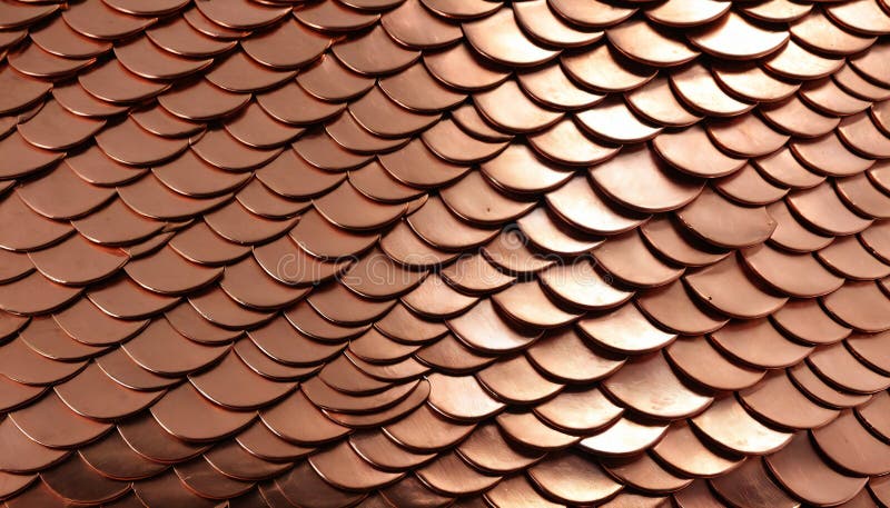 Copper Surface Resembling Fish Scales Stock Illustration - Illustration ...
