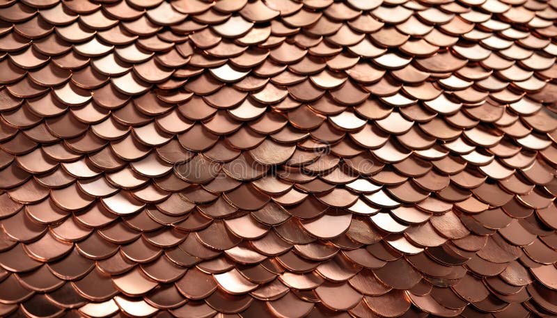 Copper Surface Resembling Fish Scales Stock Illustration - Illustration ...