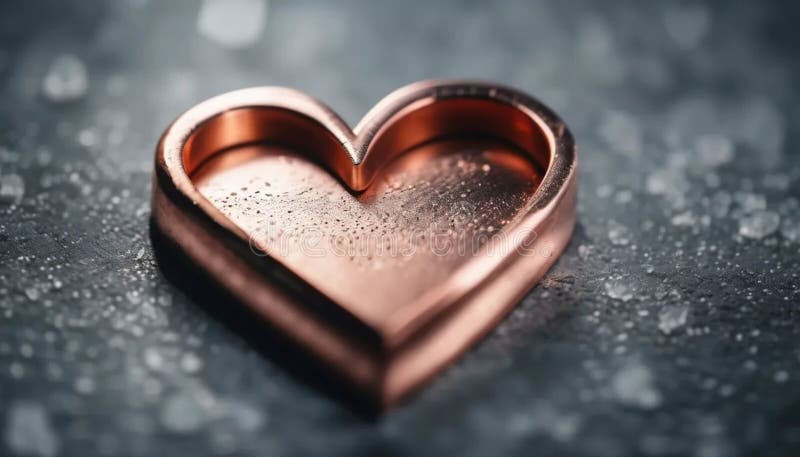 Copper Heart on Concrete Background Stock Illustration - Illustration ...