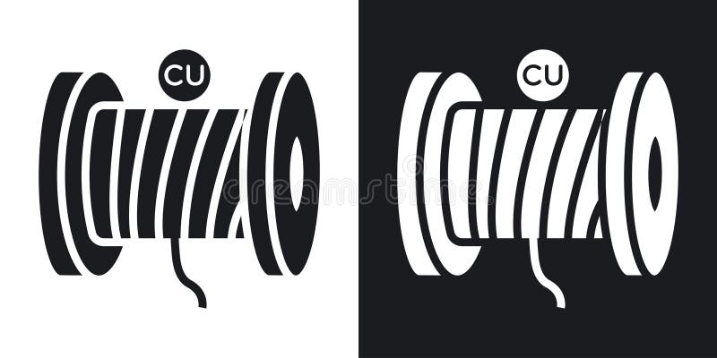 Copper Thin Line Vector Icon Set Stock Vector - Illustration of ...