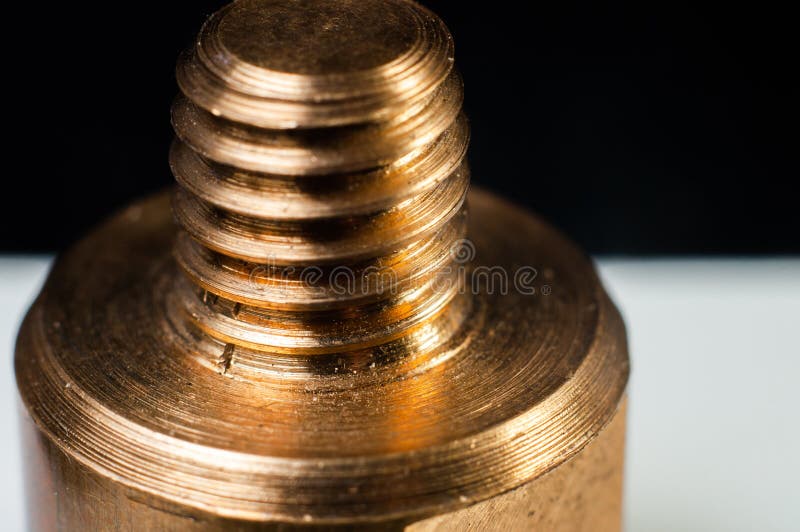 Copper Threaded Adapter Close-up, Macro Shot Stock Photo - Image of ...
