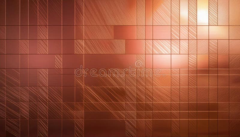 Copper-toned Abstract Grid with Textured Patterns and Intersecting ...