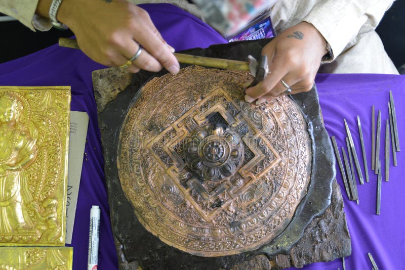 Copper tooling editorial stock image. Image of woman - 175255299