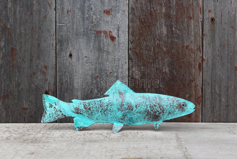 Copper Trout stock image. Image of copper, wood, cedar - 68507237