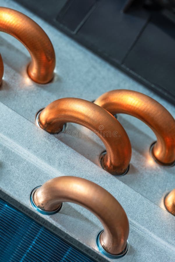 Copper Tube in Air Conditioning Installation Stock Photo - Image of ...