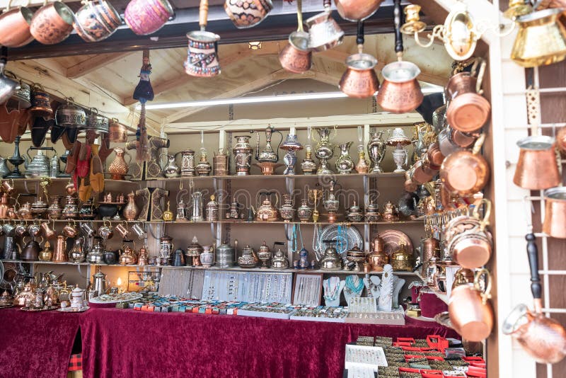 Copper Turkish Cookware and Kitchenware at a Fair in Baltimore ...