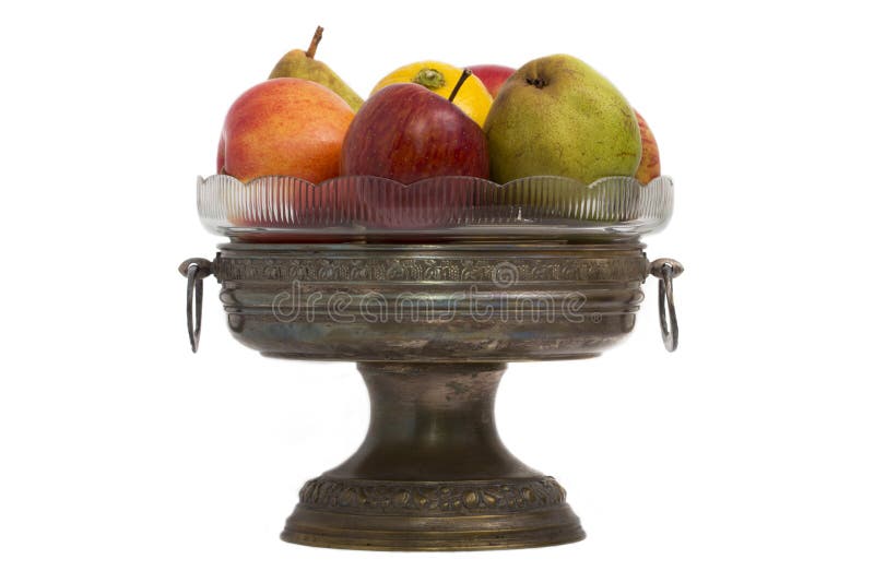 Copper vase with fruit stock image. Image of holidays - 38991247