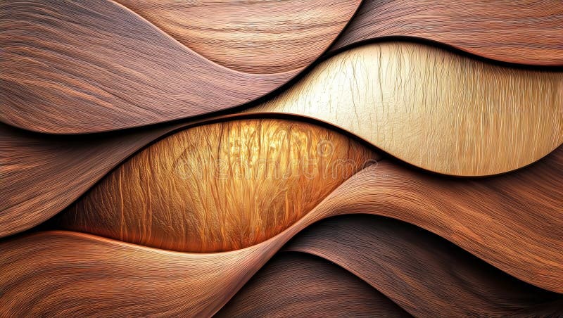 Copper Waves of Light â€“ Dynamic Warm Tones and Textures, Generative ...