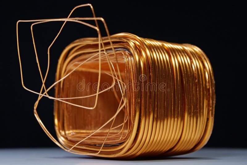 Copper Winding of Step-down Single-phase Transformer Stock Photo ...