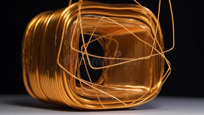 Copper Winding of Step-down Single-phase Transformer Stock Video ...