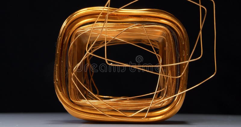 Copper Winding of Step-down Single-phase Transformer Stock Video ...