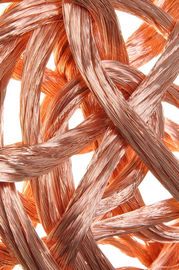 Copper Wire in Abstract Form Stock Photo - Image of metals, industrial ...