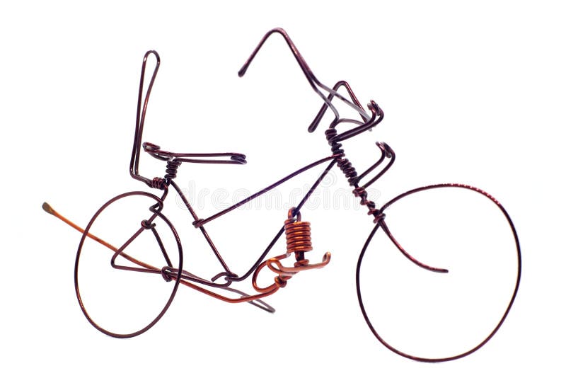 Wire Art Bicycle stock image. Image of wire, hand, craft - 14772837