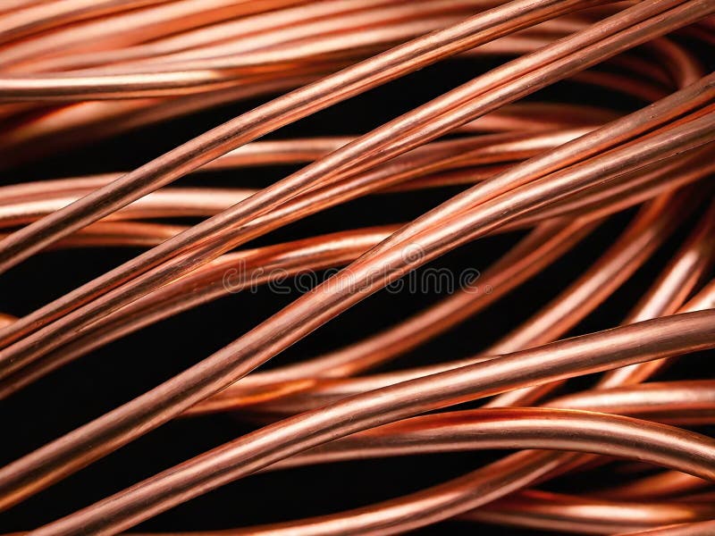 Copper wire close up stock illustration. Illustration of electric ...