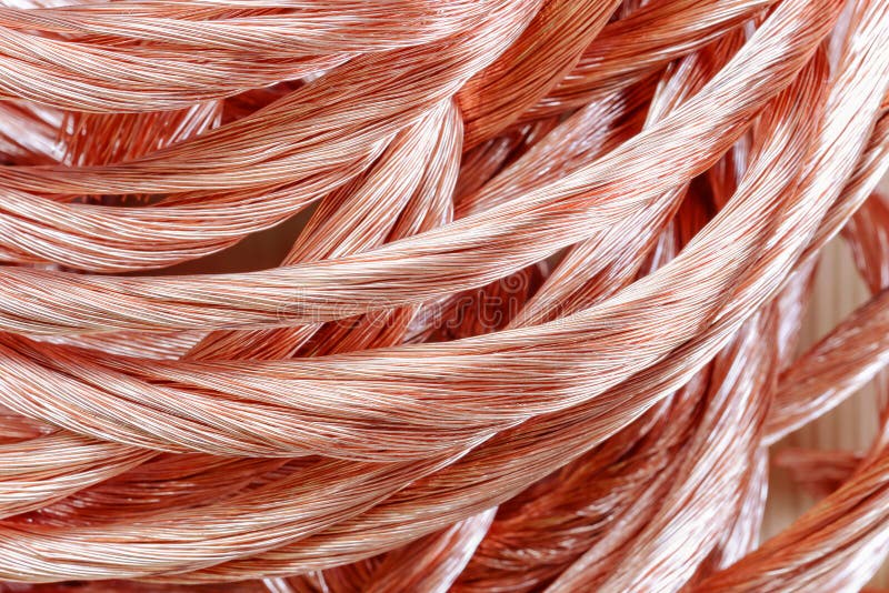 Copper wire close-up stock image. Image of business, connection - 90477549