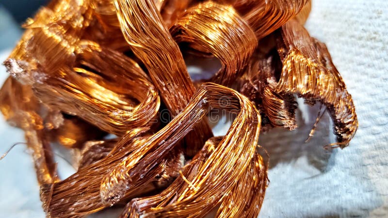 Copper wire close up stock photo. Image of electricity - 350556916