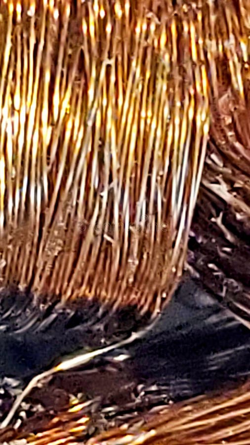 Copper wire close up stock image. Image of flower, metal - 350556935