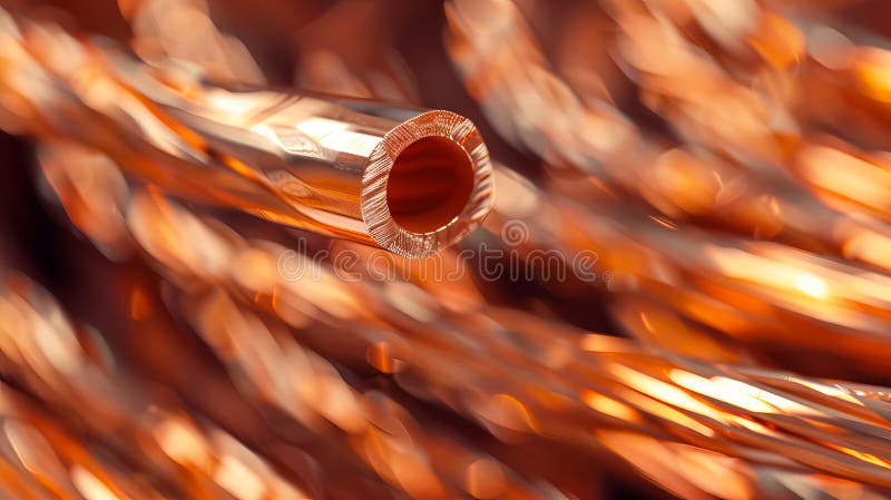 Copper Wire with a Close Up View Stock Image - Image of winter, strip ...
