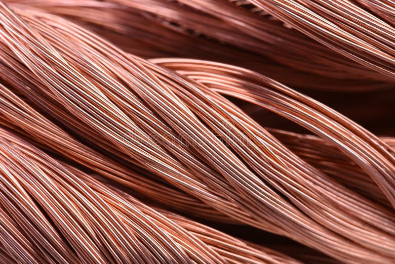 Copper wire closeup stock image. Image of expensive - 118151525