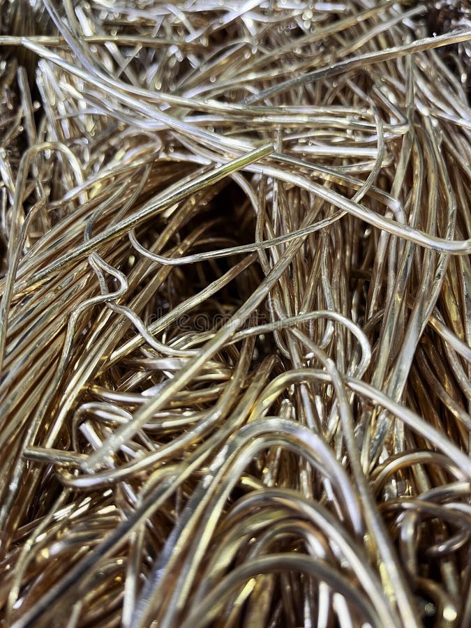 Copper Wire Compressed into a Bale at a Recycling Plant Stock Photo ...