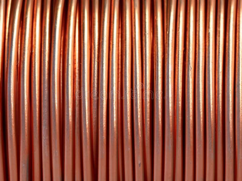 Copper Wire for Computer Cable Close Up Stock Image - Image of ...