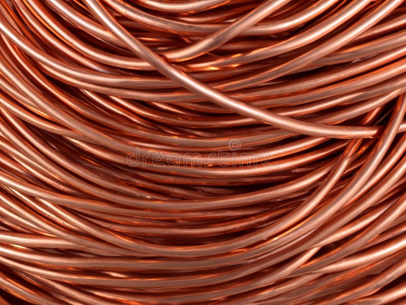 Copper Wire for Computer Cable Close Up Stock Photo - Image of material ...