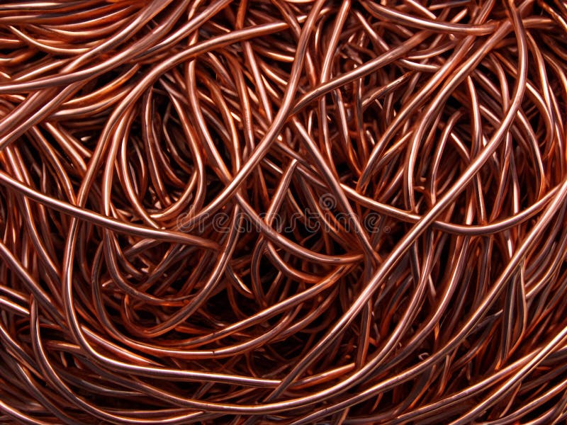 Copper Wire for Computer Cable Close Up Stock Photo - Image of ...