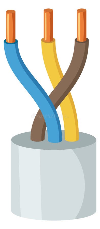 Copper Wire Cord. Power Connection Stock Vector - Illustration of reel ...