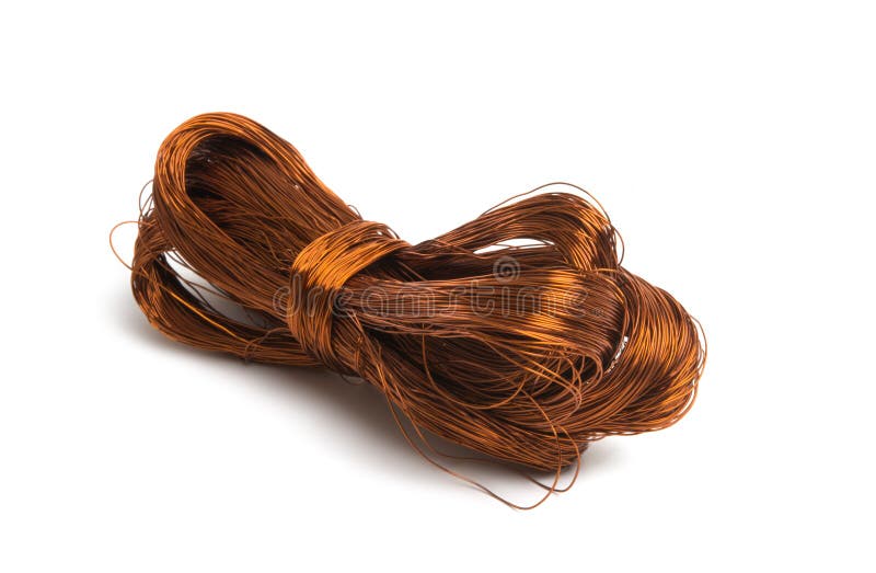 Copper wire isolated stock image. Image of swirl, electricity - 118305193