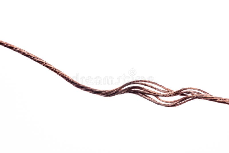 Copper Wire Isolated on White Stock Image - Image of installation ...