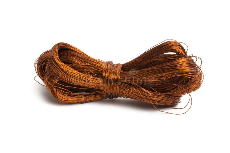 Copper wire isolated stock image. Image of swirl, electricity - 118305193