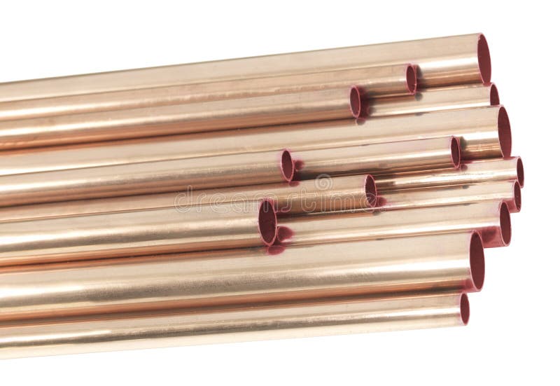 Copper and Copper Wire Isolated on White Background Stock Image - Image ...