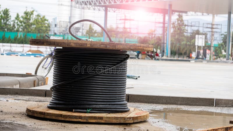 Copper Wire Production Copper Cable Winding at the Factory Electricity ...