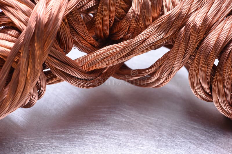 Copper wire raw materials stock photo. Image of golden - 80046844