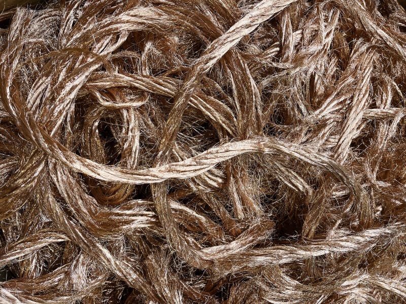 Copper Wire Recovered from Cable Scrap from Industrial Process Stock ...