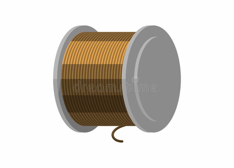 Copper Wire Roll. Simple Flat Illustration. Stock Vector - Illustration ...